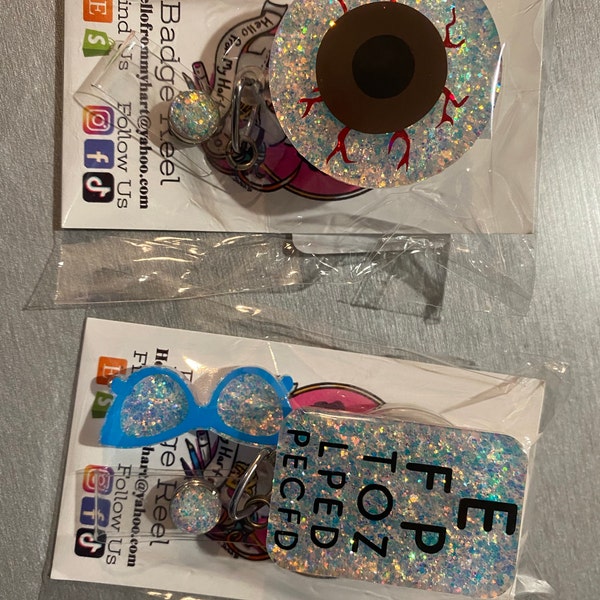 Eye Chart Badge Reel, Optometry Badge Reel Ophthalmologist Badge Reel ...