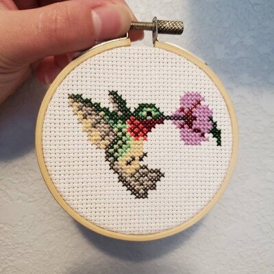 Hummingbird Cross Stitch Pattern PDF Humming Bird Embroidery Instant ...