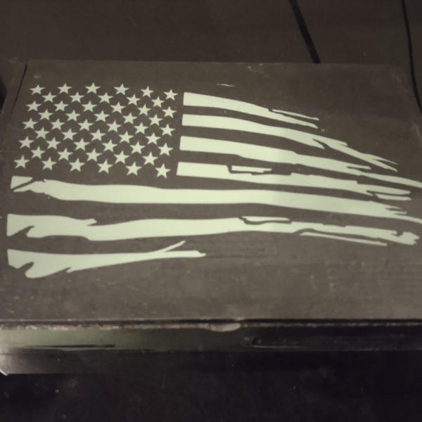 American Flag Stencil | Distressed Flag Stencil | Tattered Flag | Torn ...