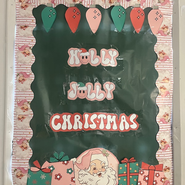 Christmas Bulletin Board Kit | Classroom Decor | Retro - Etsy