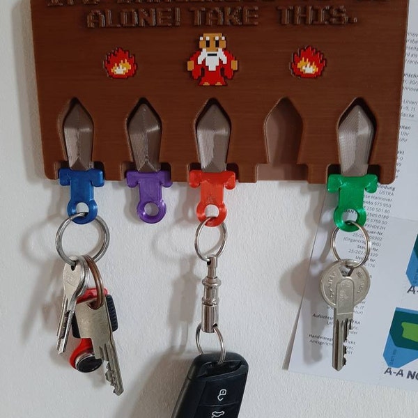 Legend of Zelda, Zelda Key Holder, Gift Ideas, Gaming Gadgets, 8bit ...
