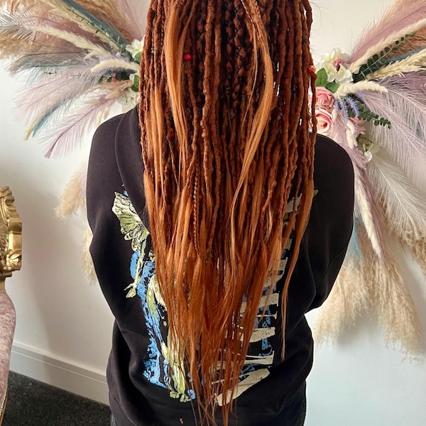 Ginger Auburn Ombre Synthetic Dreadlocks: Double/single Ended Accent ...