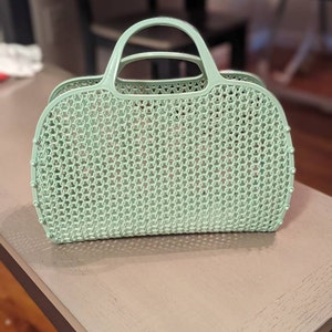 Jelly Plastic Purses Tote Bags, Custom Jelly Basket, Retro Bag, Jelly ...