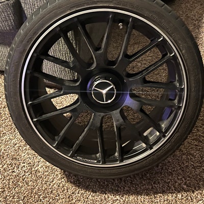 4pcs Mercedes Benz Maybach Matte Black Wheel Center Caps, Mercedes ...