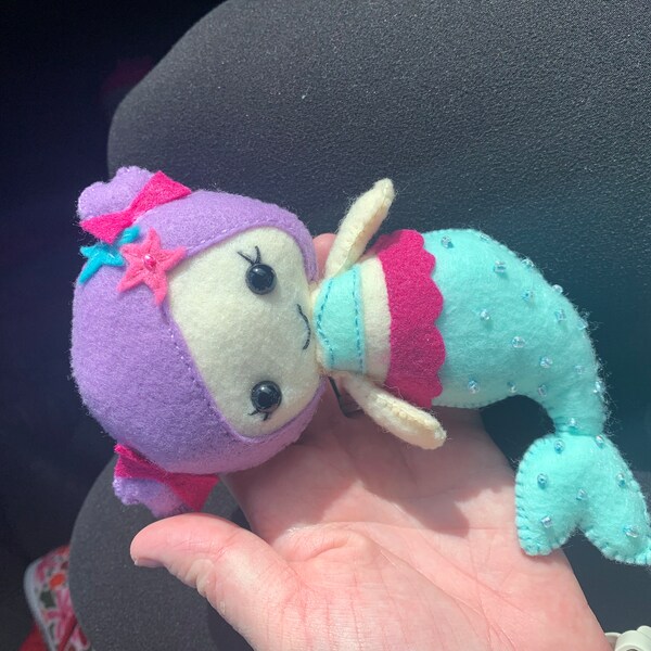 Felt Mermaid Pattern Felt Mermaid Doll Felt Mermaid Ornament PDF and ...