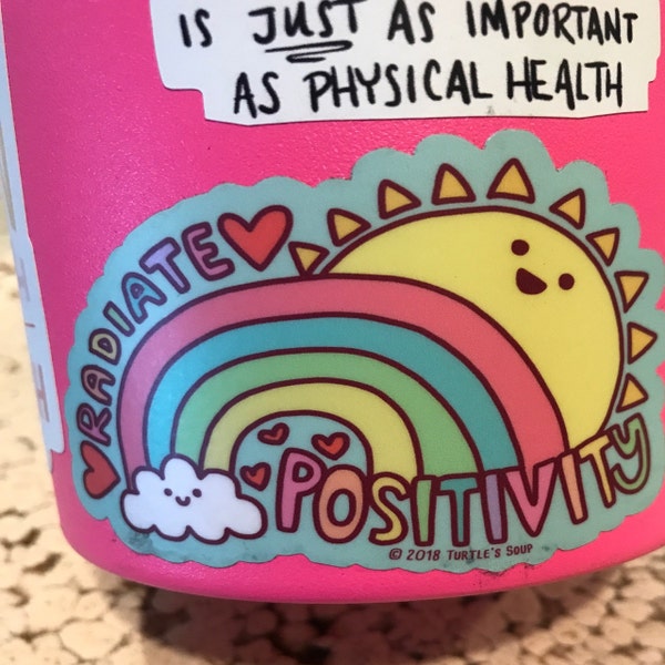 Positivity Sticker, Cute Vinyl Stickers for Laptops, Car Decals ...