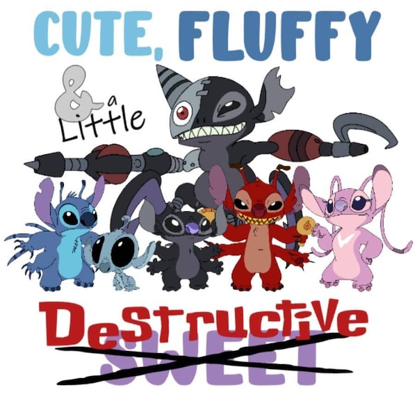 Leroy & Stitch Experiments SVG Png Cliparts Bundle, Lilo and Stitch SVG ...