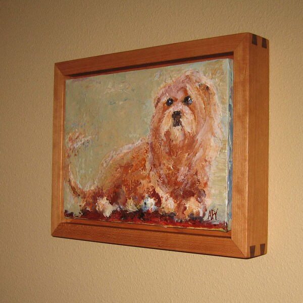 Curly Maple Floater Frame for Art| Custom Sizes| Handmade Gift for Art ...