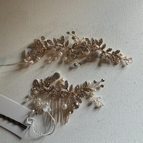 Pearl Bridal Hair Chain, Vintage Style Bridal Hair Wrap, Wedding Pearl ...