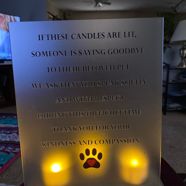 Compassion Candle for Veterinary - Sympathy Gift for Dog or Cat ...