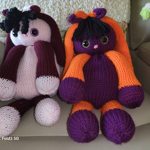 Lop Eared Bunny - Circular Knitting Machine Pdf Pattern - Sentro Addi ...