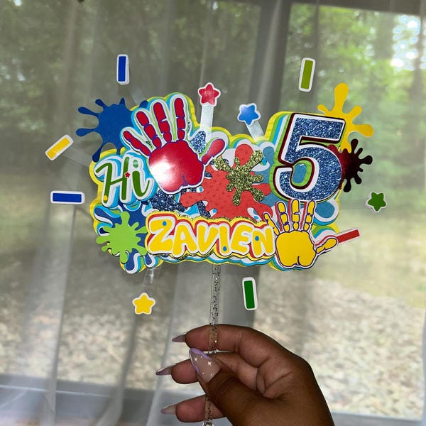 Hi Five Cake Topper | Hi Five Birthday Decorations | Hi Five Party ...