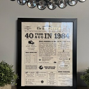 80th Birthday Canadian Newspaper Sign 1944 80th Birthday Gift for Men ...