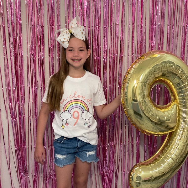 On Cloud 9 Birthday Shirt 9th Birthday Shirts 9th Birthday Tshirts Nine ...