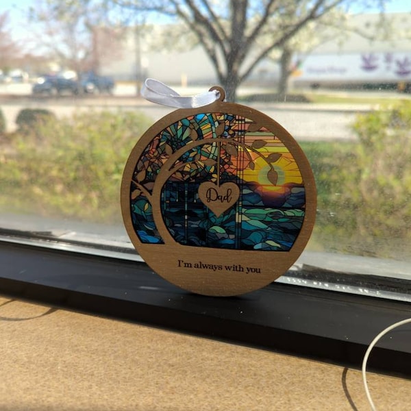 Sun Catcher Sympathy Gift, Poem Card Memorial Suncatcher, Sympathy Gift ...