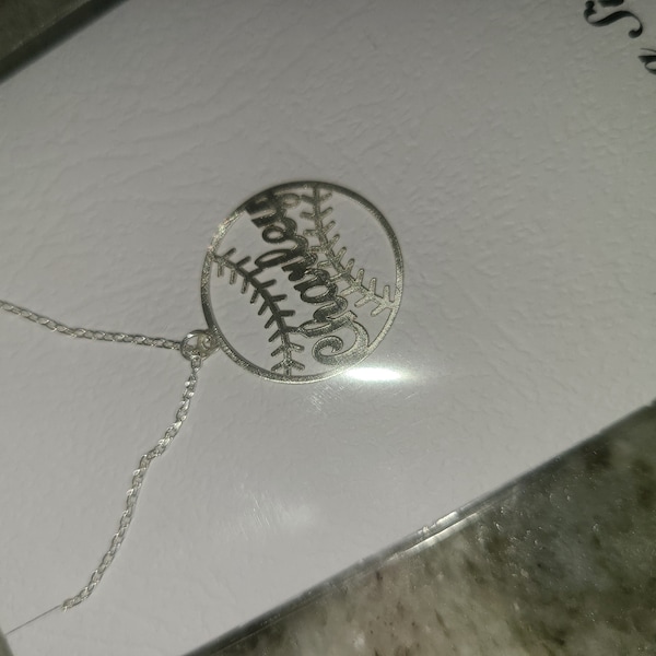 Sport Name Jewelry, Softball Necklace, Baseball Necklace, Softball ...