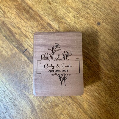 Triple Flip Wooden Ring Box, Custom Wedding Ring Box, Engagement Ring ...