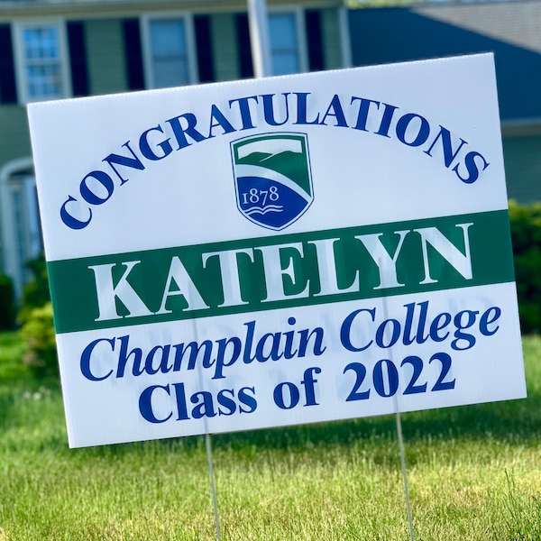 Graduation Lawn Sign Custom Photo Yard Sign Any School Any Color With ...