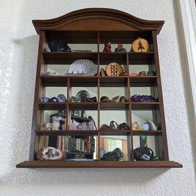 Pink Wood Shadow Box, Pink Wall Accent, Pink Wall Hanging Shelf, Pink ...