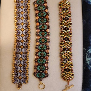 Grapevine Necklace beading Tutorial gemduo Dropduo Crescent Superduo ...