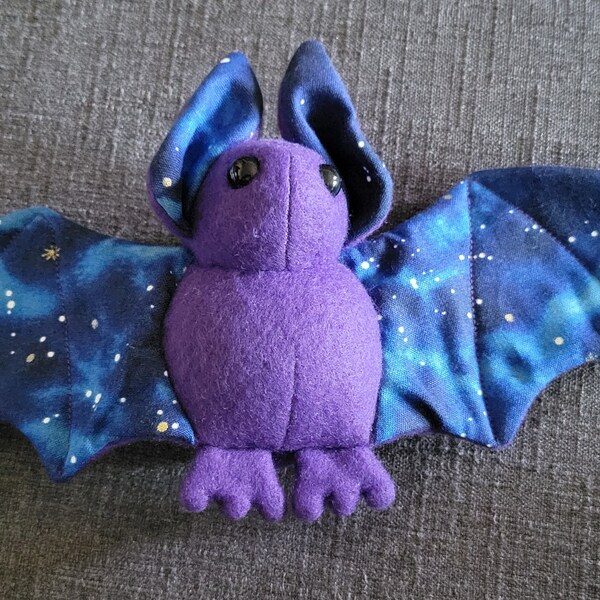 Small White Bat With Galaxy Print Soft Stuffed Plush Kids Toy Animal ...