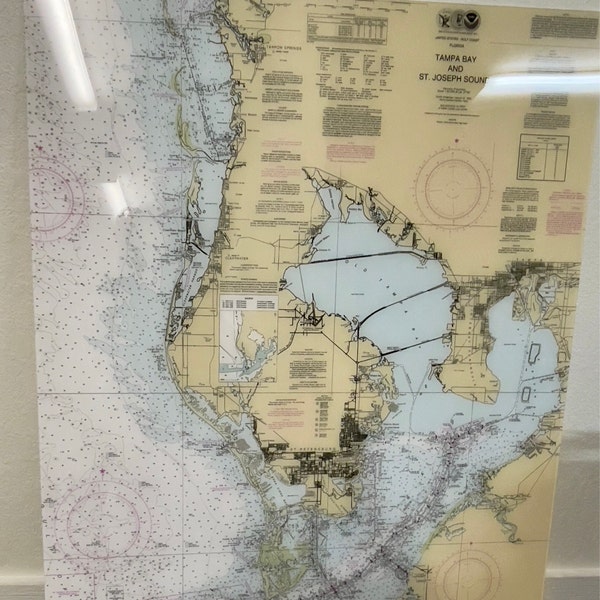 Naples & Marco Island Florida Nautical Map / Chart - Canvas, Acrylic ...