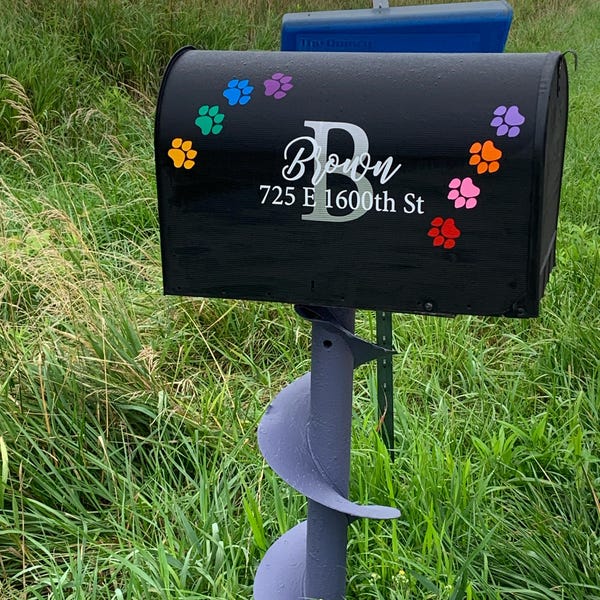 Mailbox Decal Personalized Name and Address Vinyl Decal Family Name and ...