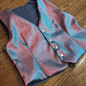 1 Yard 4-way Stretch Midnight Reflective Fabric,iridescent Rainbow ...