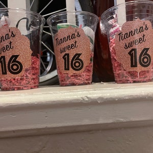 Sweet Sixteen Cups, Sweet 16 Cups, Sweet 16 Drinkware, Sweet 16 Favors ...