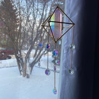 Handmade Pressed Floral Single Strand Suncatcher / Rainbow Maker ...