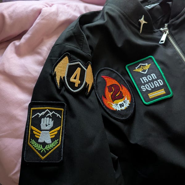 Fourth Wing Embroidered Patch, Flight Jacket Cosplay Patches, Dragon ...