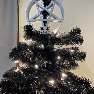 Pentagram Tree Topper Pentacle Reversible Gothic Holiday - Etsy