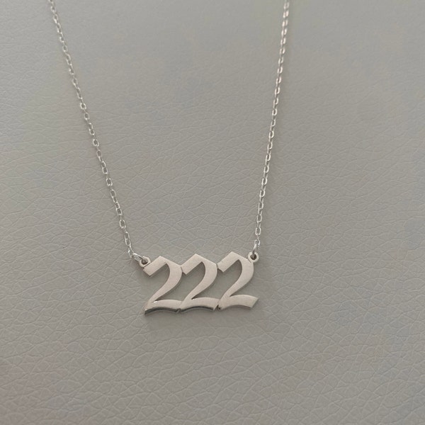 Year Necklace • Custom Number Necklace • Custom Name Necklace • Gothic ...