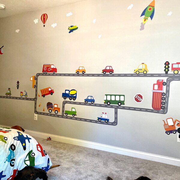 Transportation Wall Decal, Car Wall Decals, Truck Wall Decals, LARGE ...