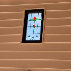 Framed Stained Glass Window - Etsy