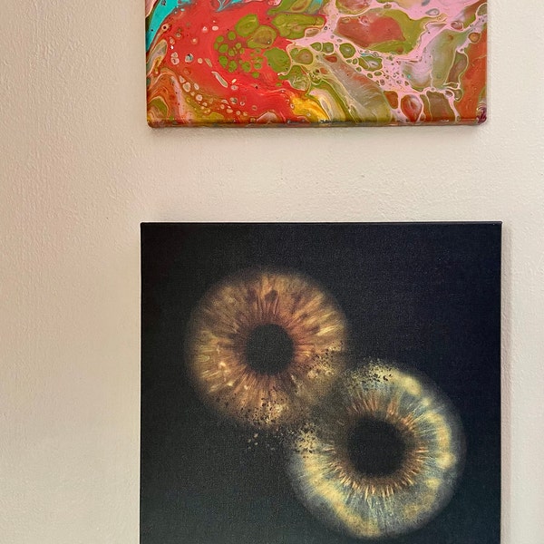 PERSONALIZED 2 EYES Wall Decor | Your Eyes Wall Art | Real Eye Canvas ...