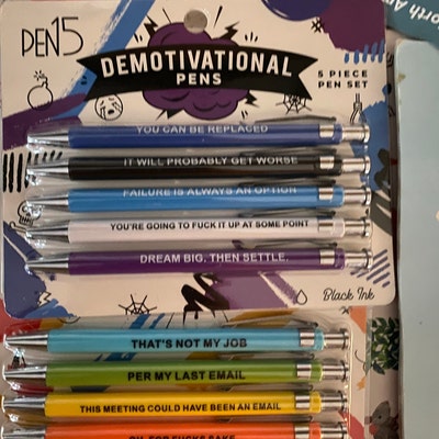 Offensive Pen Bundle Pack, Funny Gag Gift Set, Sarcastic, Adult Fun ...