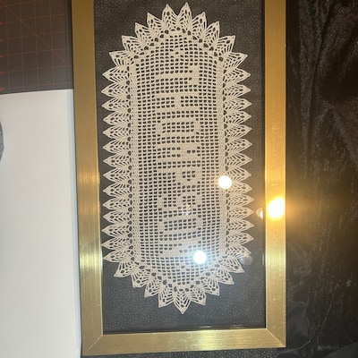 Filet Crochet Family Heirloom Name Doily Pattern - Etsy