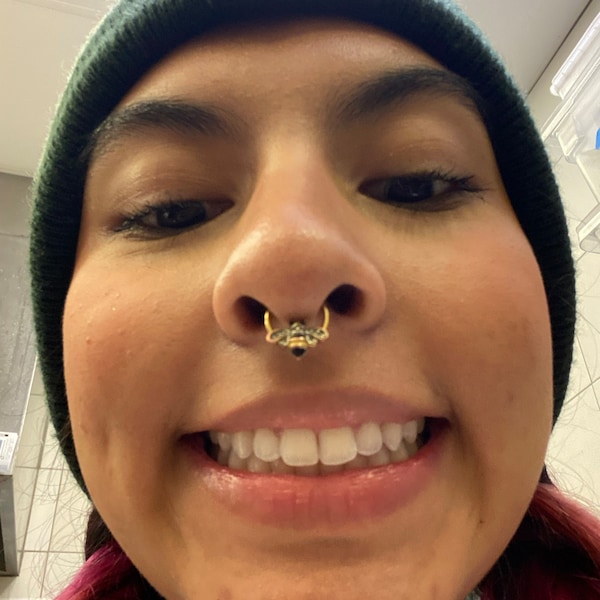 316L Stainless Steel 16G Bee Helix Daith Conch Earring/bee Septum Nose ...