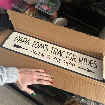Tractor Rides Sign, Papa Gift, Papa Sign, Tractor Ride Sign, Barn ...