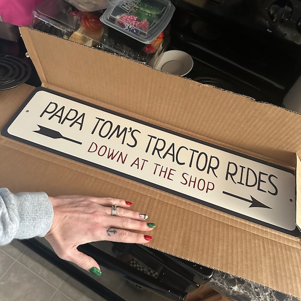 Tractor Rides Sign, Papa Gift, Papa Sign, Tractor Ride Sign, Barn ...