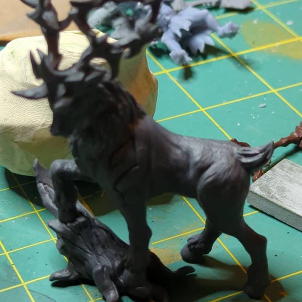 Giant Elk Moose Stag Deer | Premium Dnd Miniature Mini | 28mm 32mm up ...