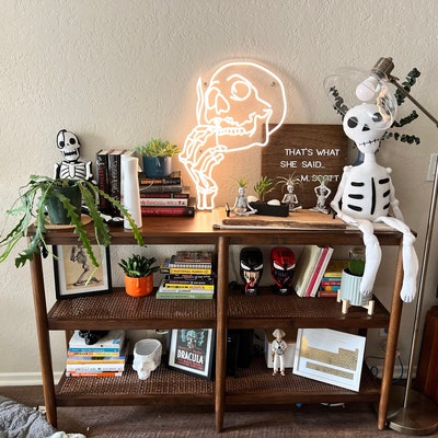 Smoking Skull Head Neon Sign Custom Handmade Art Neon Light White Vibes ...