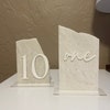 3D Marble Stone Table Numbers | Wedding Unique Signage | Custom Layered ...