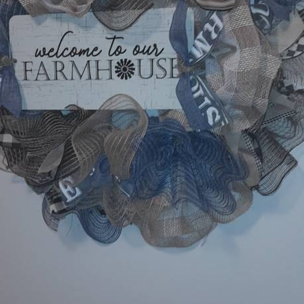 Wreath Kit Welcome to Our Farmhouse Wreath Kit - Etsy