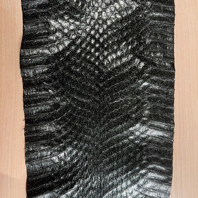 Elaphe Carinata Snake Skin Hide Leather Snakeskin Gunmetal Garment ...