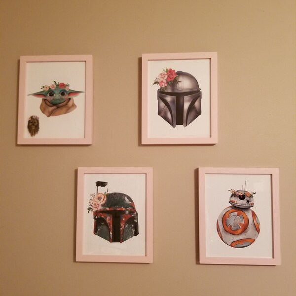 GROGU // STAR WARS // Baby Yoda // the Child // Nursery Art // Wall Art ...