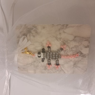 Beaded Possum Charm Keychain - Etsy