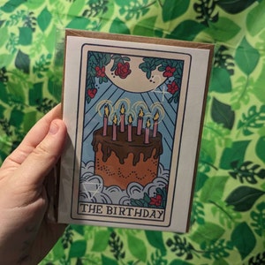 The Birthday Birthday Tarot Card Greeting Card Greeting Card Handmade ...