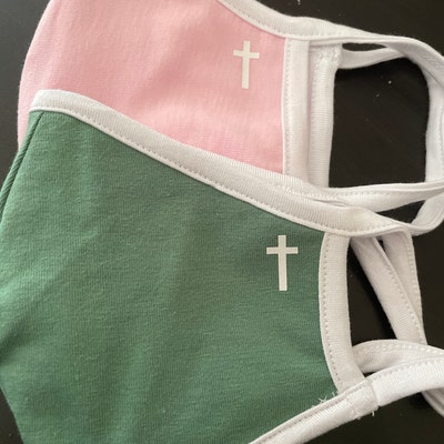 Cross Face Mask,christian Face Mask,washable Face Mask,baptism Gift ...